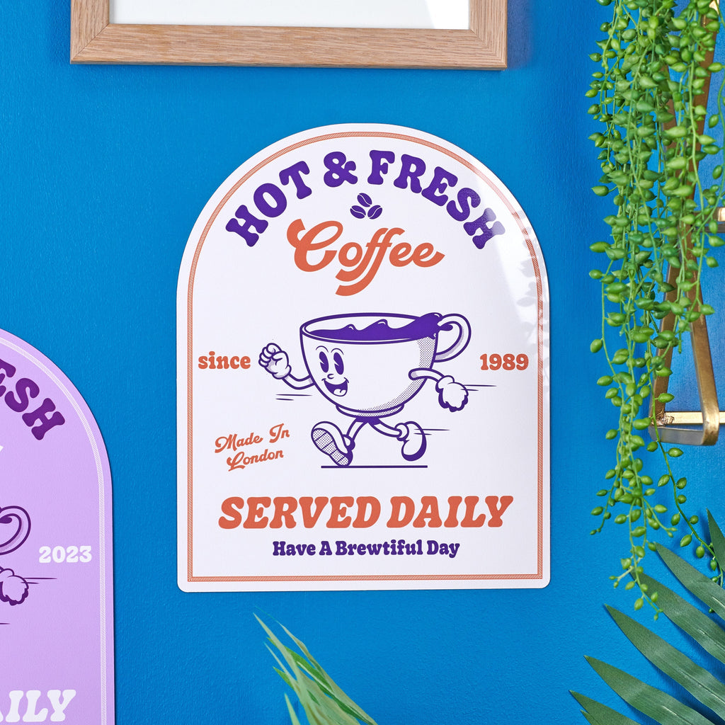 Personalised Metal Coffee Shop Sign | oakdenedesigns.com