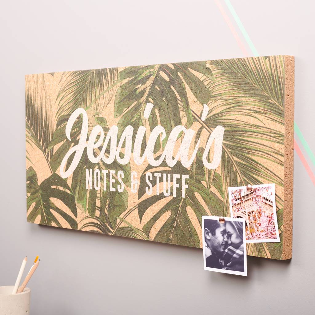 Personalised Tropical Cork Pin Board | oakdenedesigns.com – Oakdene Designs